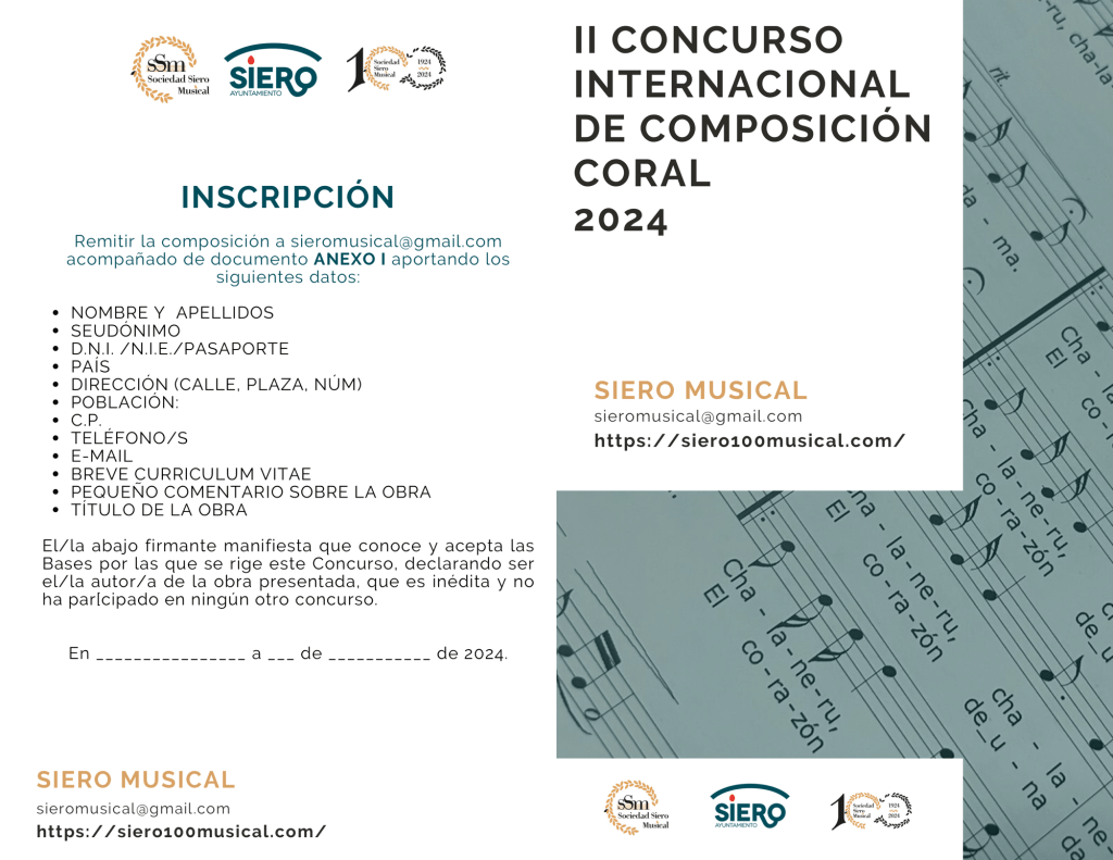 Concurso de composición coral Siero Musical – Siero Musical